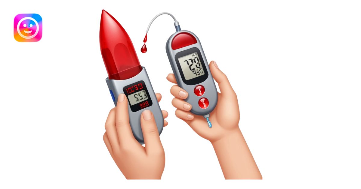 diabetes meter test finger blood emoji | AI Emoji Generator
