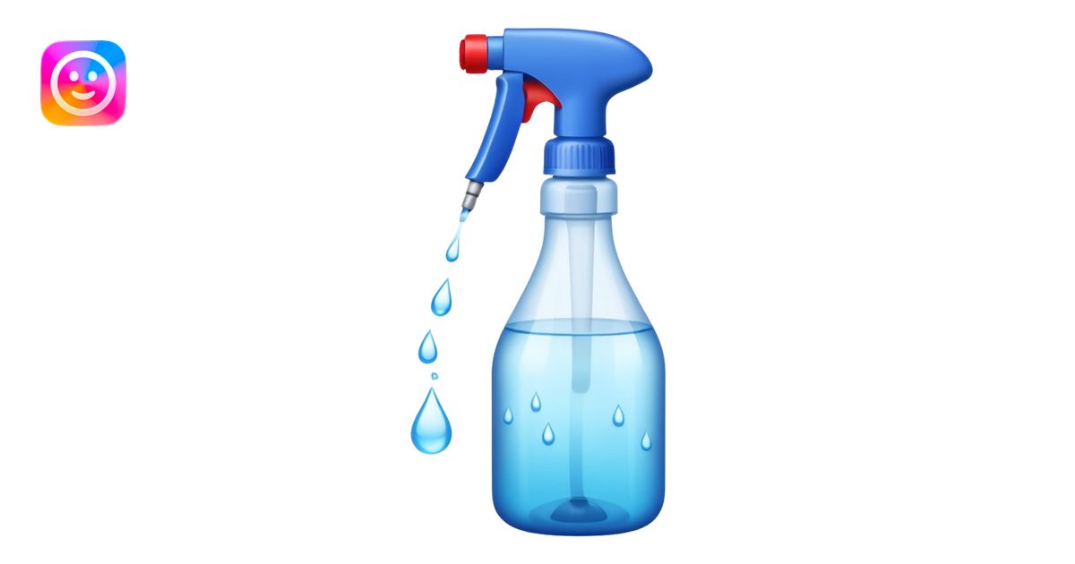 a spray bottle spraying water onto a burn wound. emoji | AI Emoji Generator