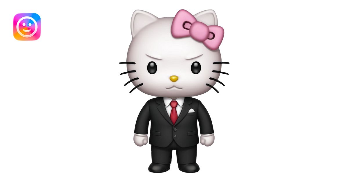 Mafia boss hello kitty emoji | AI Emoji Generator