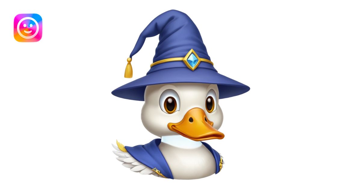 Duck in wizard hat emoji | AI Emoji Generator