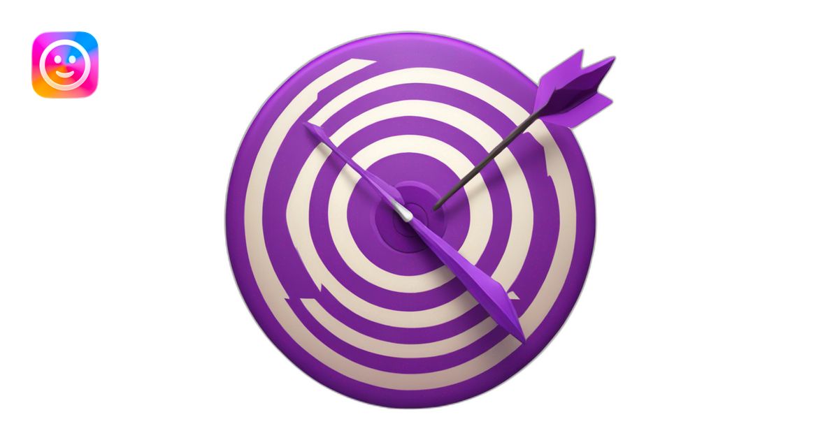 Purple-target-with-purple-arrow-bullseye emoji | AI Emoji Generator