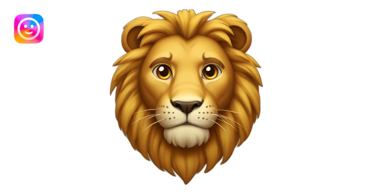 brave lion emoji | AI Emoji Generator