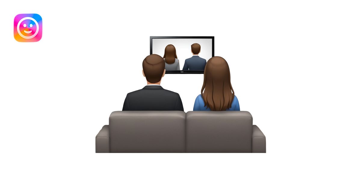 A man and a women long hir photographed from behind, sitting on a sofa ...