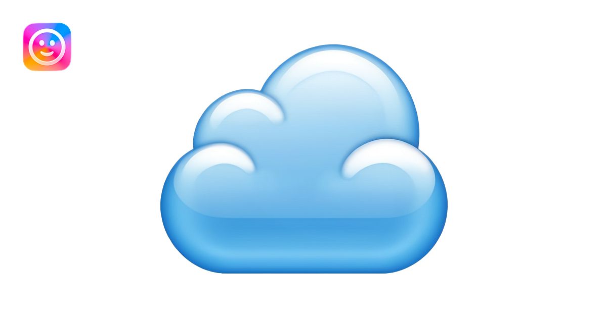 Cloud Storage Icon emoji | AI Emoji Generator