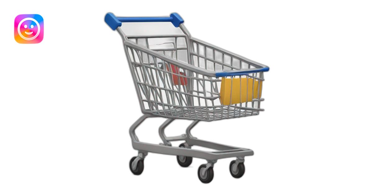 Shopping trolley emoji | AI Emoji Generator