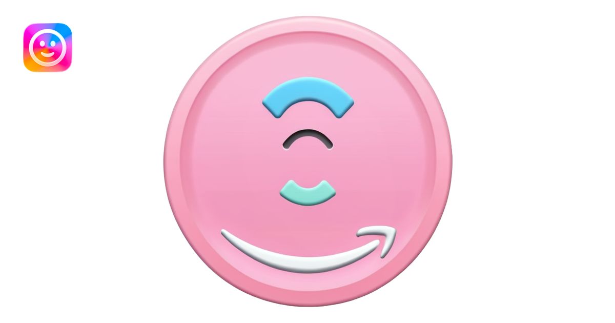 amazon prime video aesthetic logo in pastel pink emoji | AI Emoji Generator