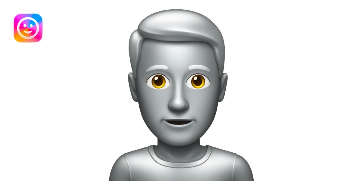 silver man emoji | AI Emoji Generator