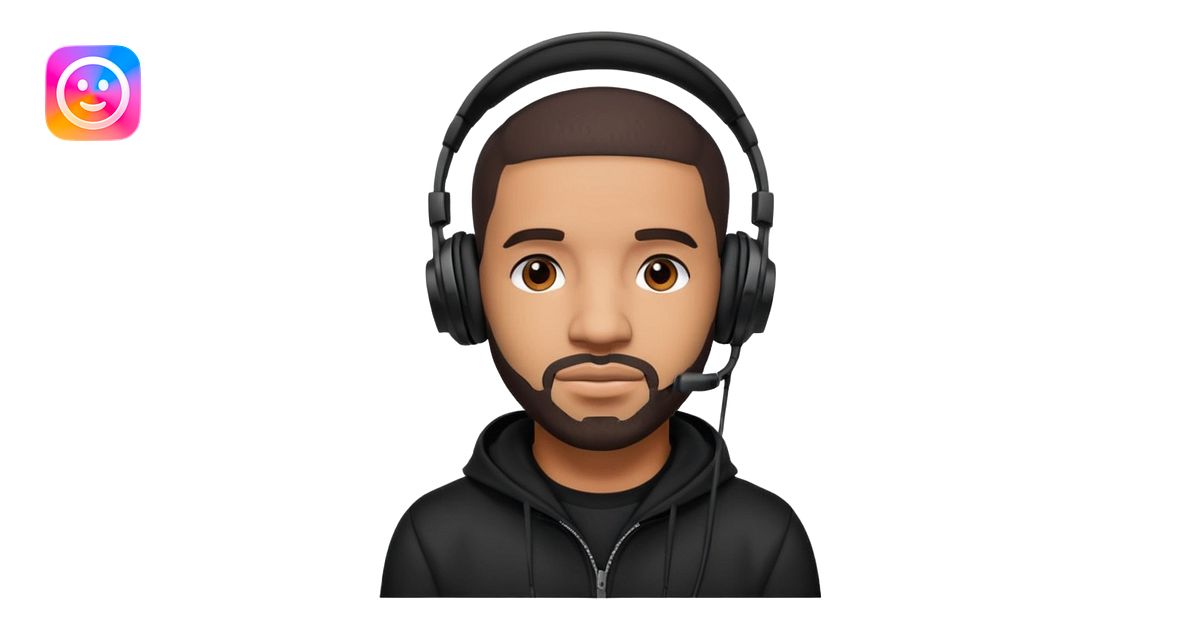 drake Black Headphones emoji | AI Emoji Generator