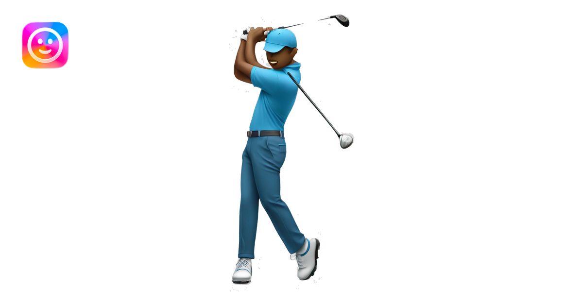 Golfer hitting a golf ball emoji | AI Emoji Generator