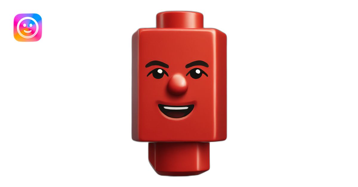 red lego brick emoji | AI Emoji Generator