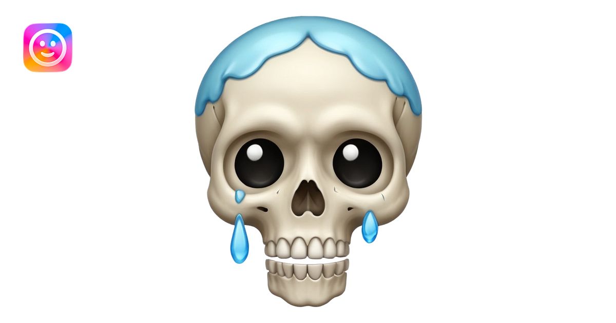 skull crying emoji | AI Emoji Generator