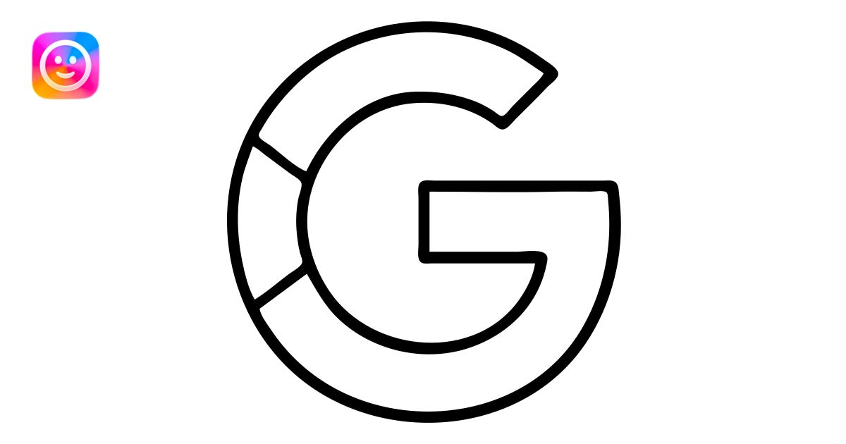 Google icon, outlined style, minimal and modern icon | AI Emoji Generator