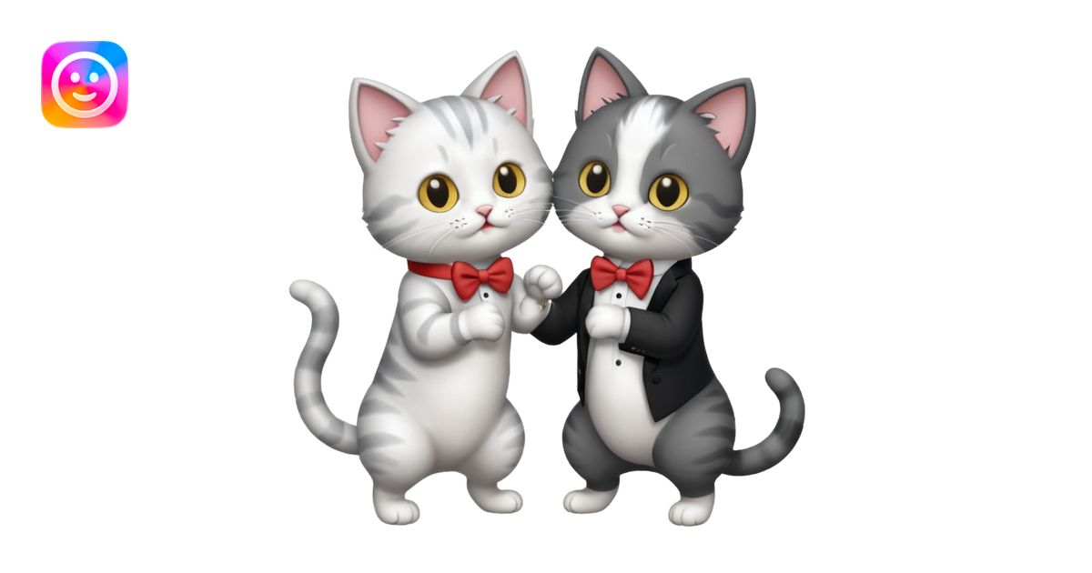 Two cats boxing emoji | AI Emoji Generator