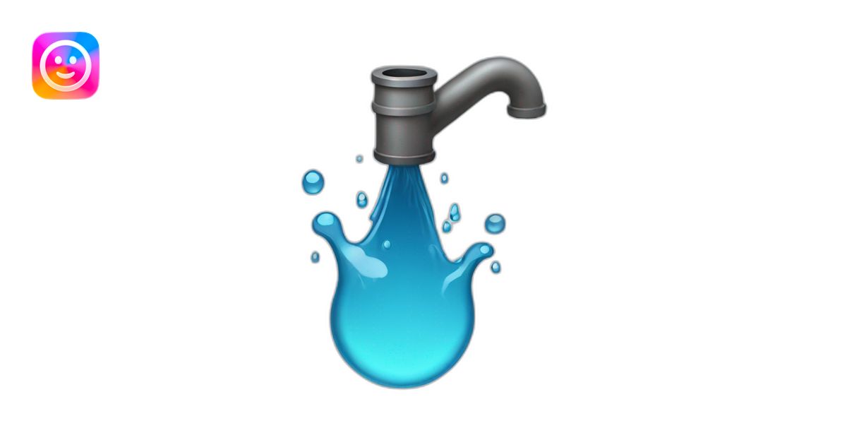 Pipe Water leak drip emoji | AI Emoji Generator