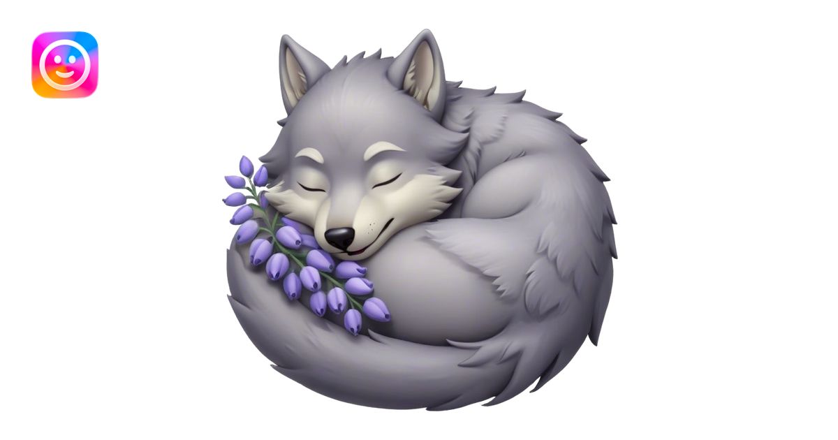 Meme-Worthy Cute Sleeping Werewolf Portrait Emoji, with a cuddly ...