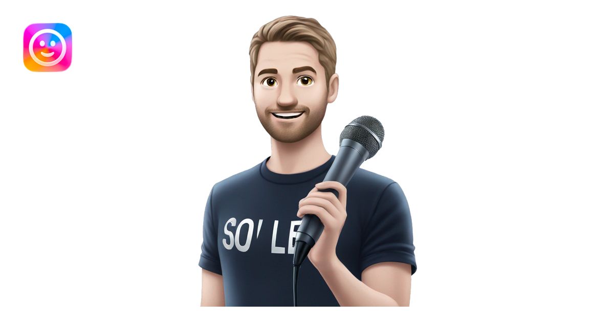happy singer with microphone emoji | AI Emoji Generator