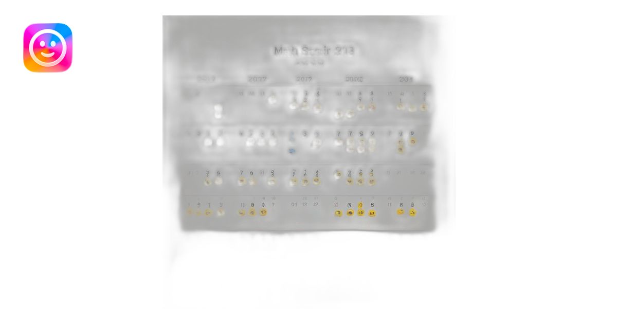 calender with typed dates and months emoji | AI Emoji Generator