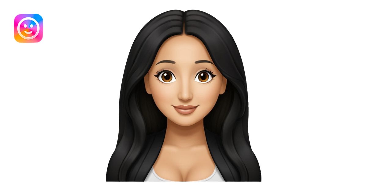 Adrienne Bailon with long hair emoji | AI Emoji Generator