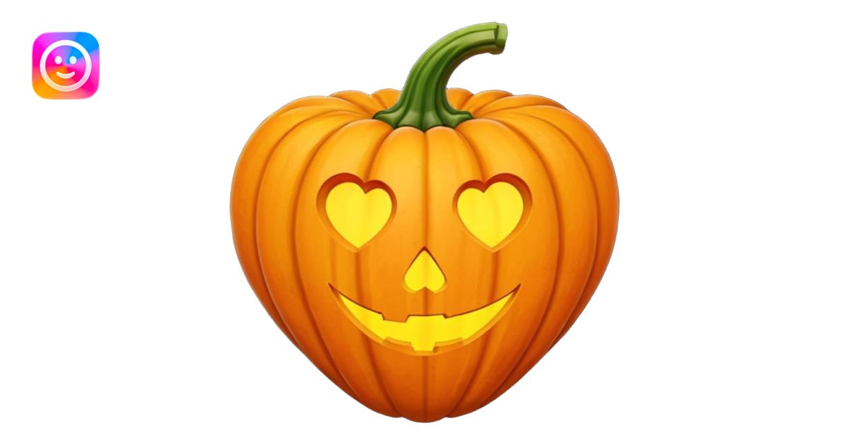 Pumpkin heart emoji | AI Emoji Generator