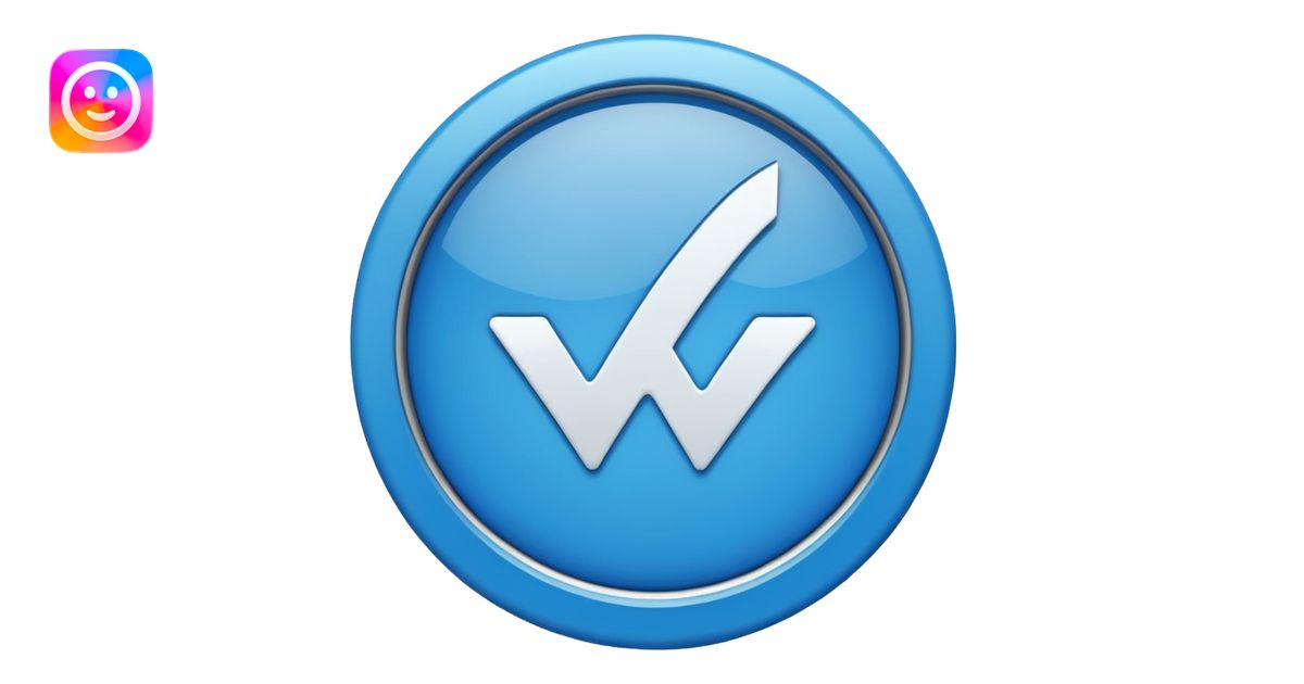 A check mark in a blue circle, like in Telegram. emoji | AI Emoji Generator