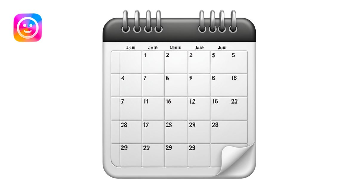 blank calendar emoji | AI Emoji Generator
