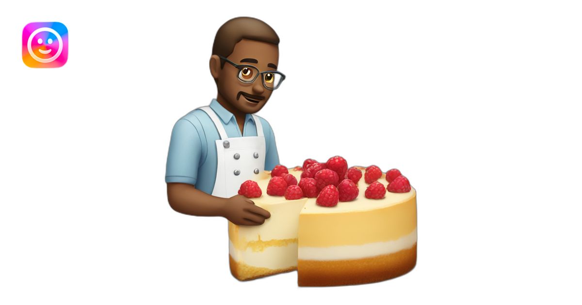 Preparing cheescake emoji | AI Emoji Generator