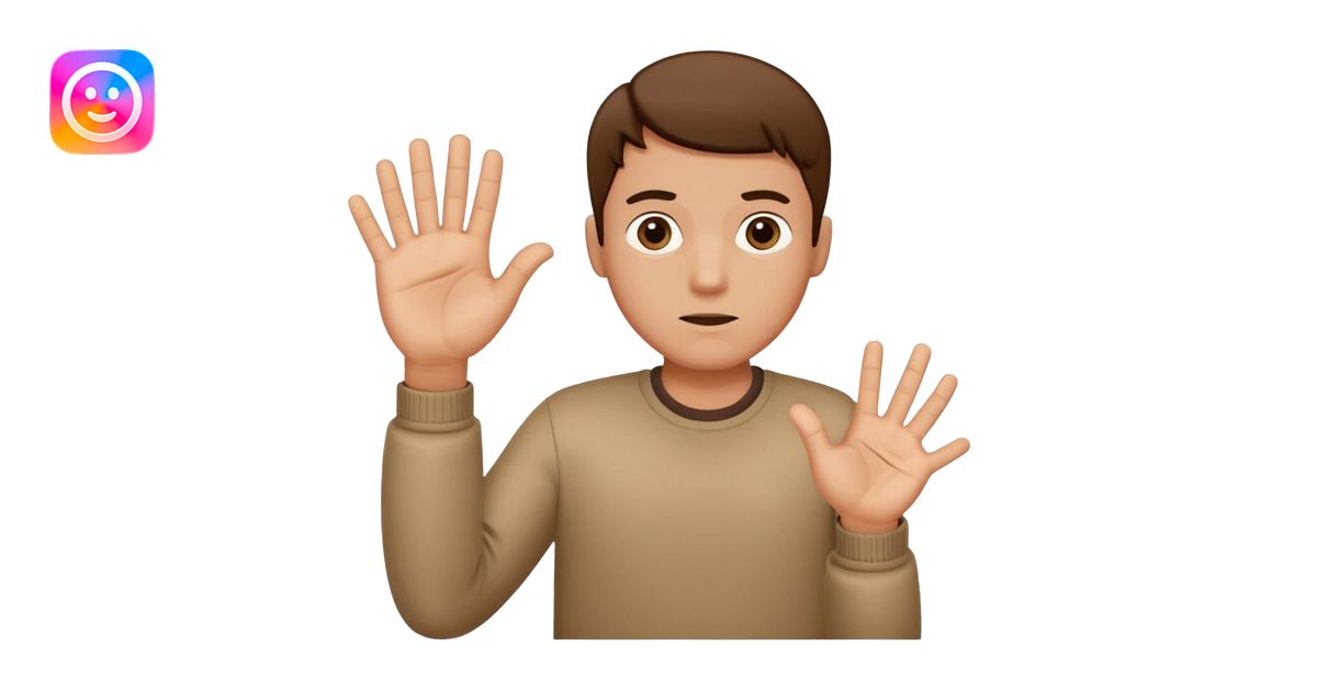 Make someone shrugging make it a guy and on the left hand put a 6 there ...