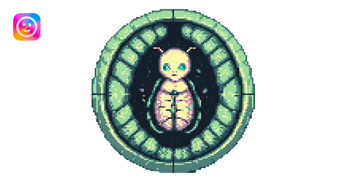 MRI embryo digital fetal small shape in otherworldly bubble, eerie ...
