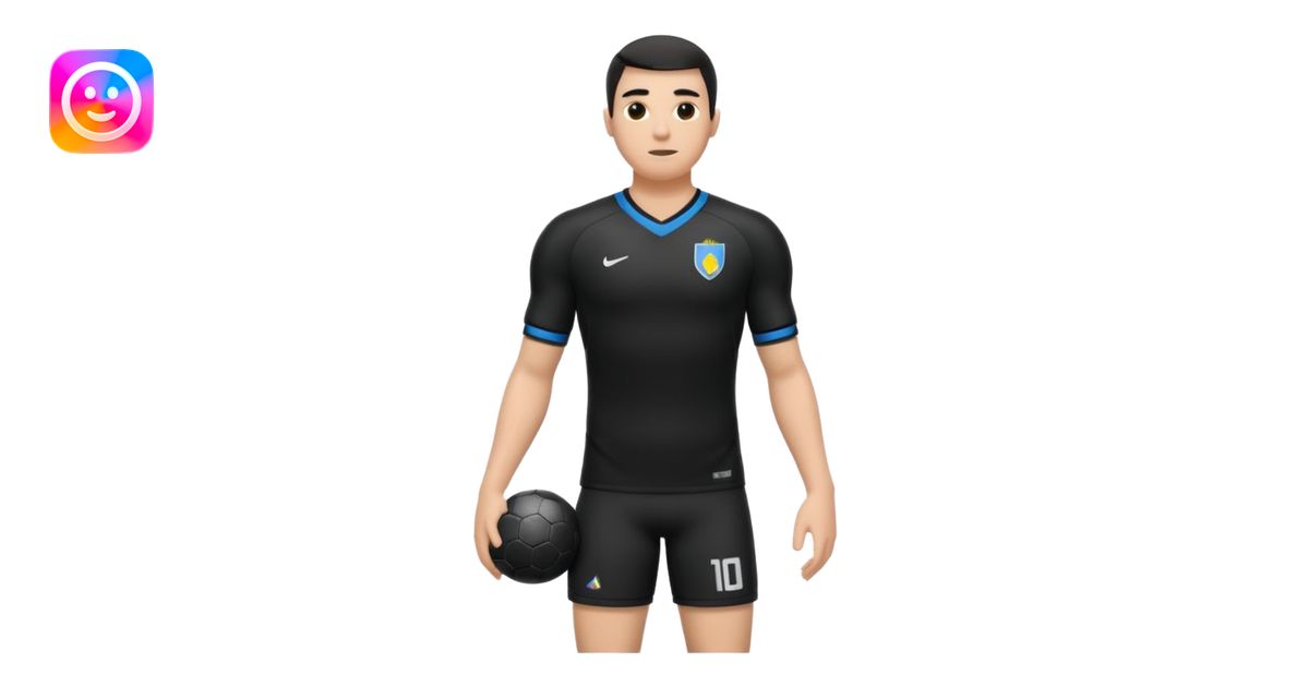 maillot football bande noir torse sans numéro ni logo emoji | AI Emoji ...