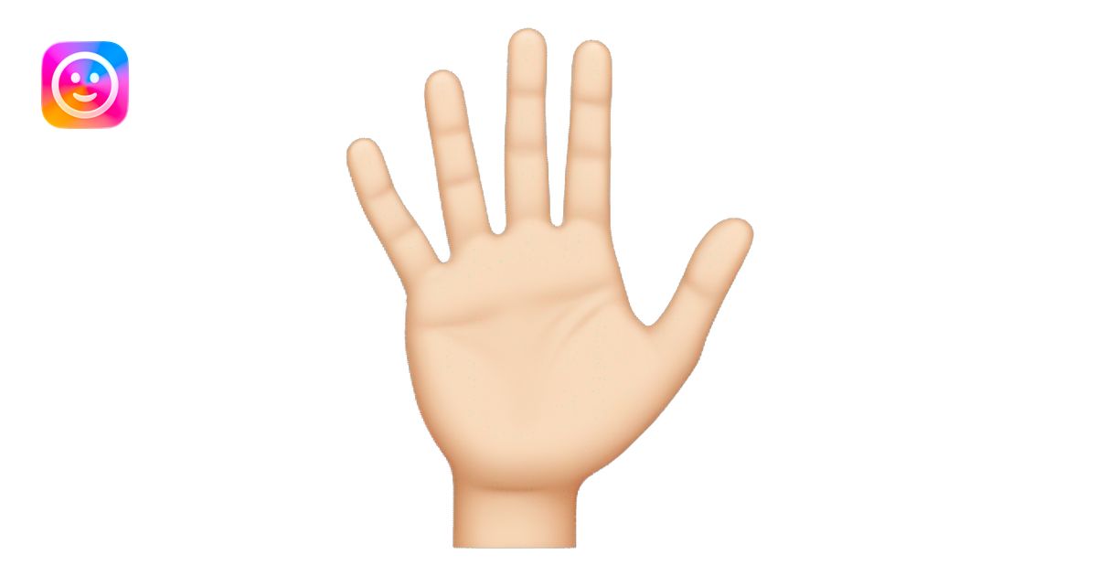 Hand with half a ring finger emoji | AI Emoji Generator