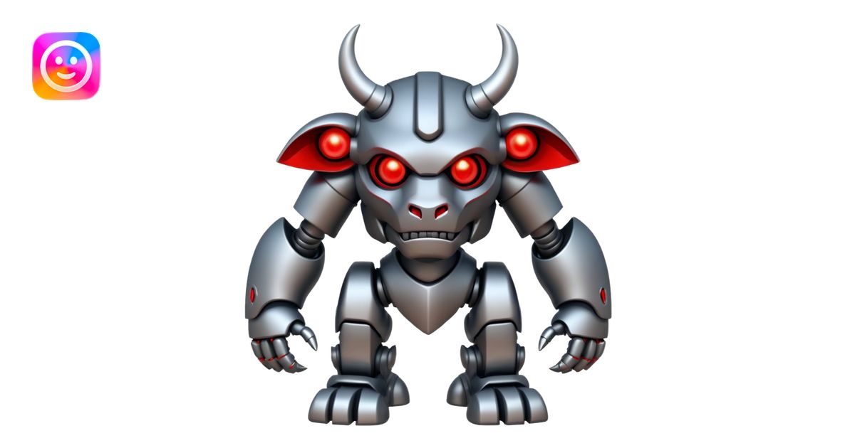 Robot Minotaur emoji | AI Emoji Generator