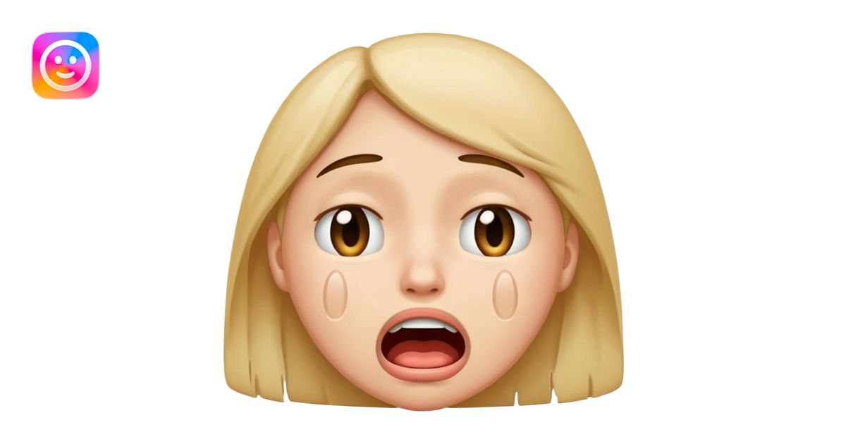 make a super sad face that its crying so hard that his mouth is super ...