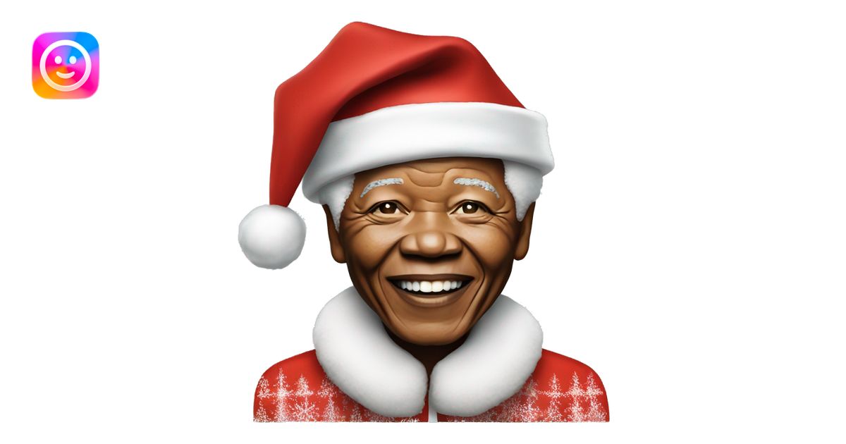 nelson mandela as santa claus emoji | AI Emoji Generator