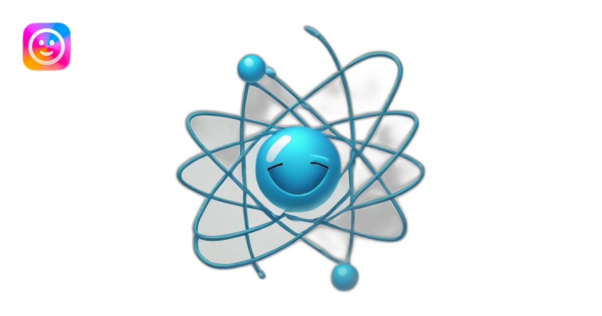 atom continuous line emoji | AI Emoji Generator