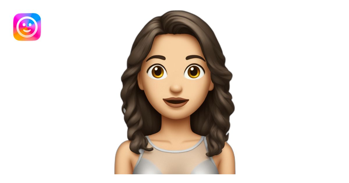 brunette-girl-wearing-seethrough-top emoji | AI Emoji Generator
