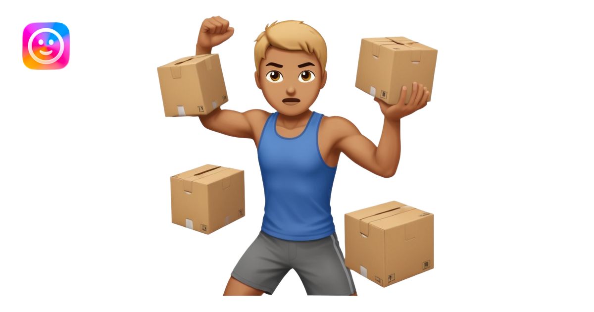 person throwing boxes aggressively emoji | AI Emoji Generator