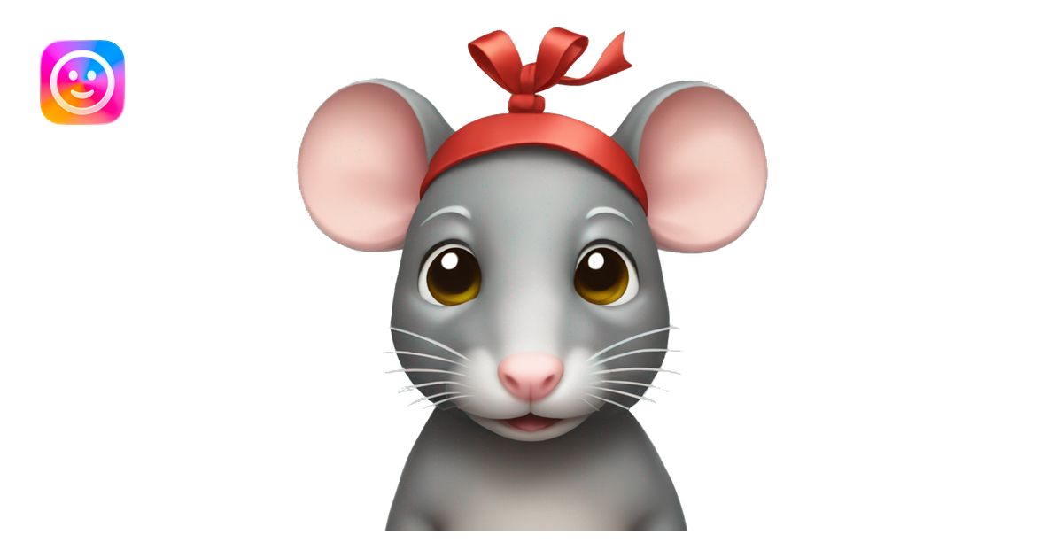 Rat with a bow on its head emoji | AI Emoji Generator