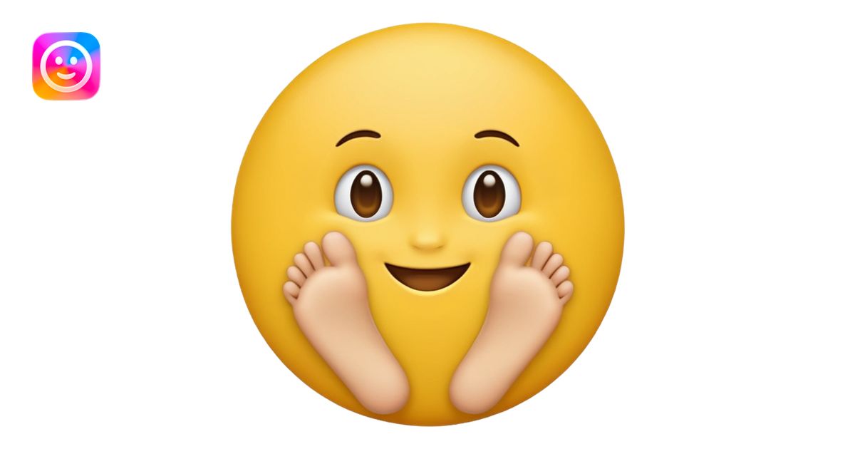 Emoji with feet behind head emoji | AI Emoji Generator