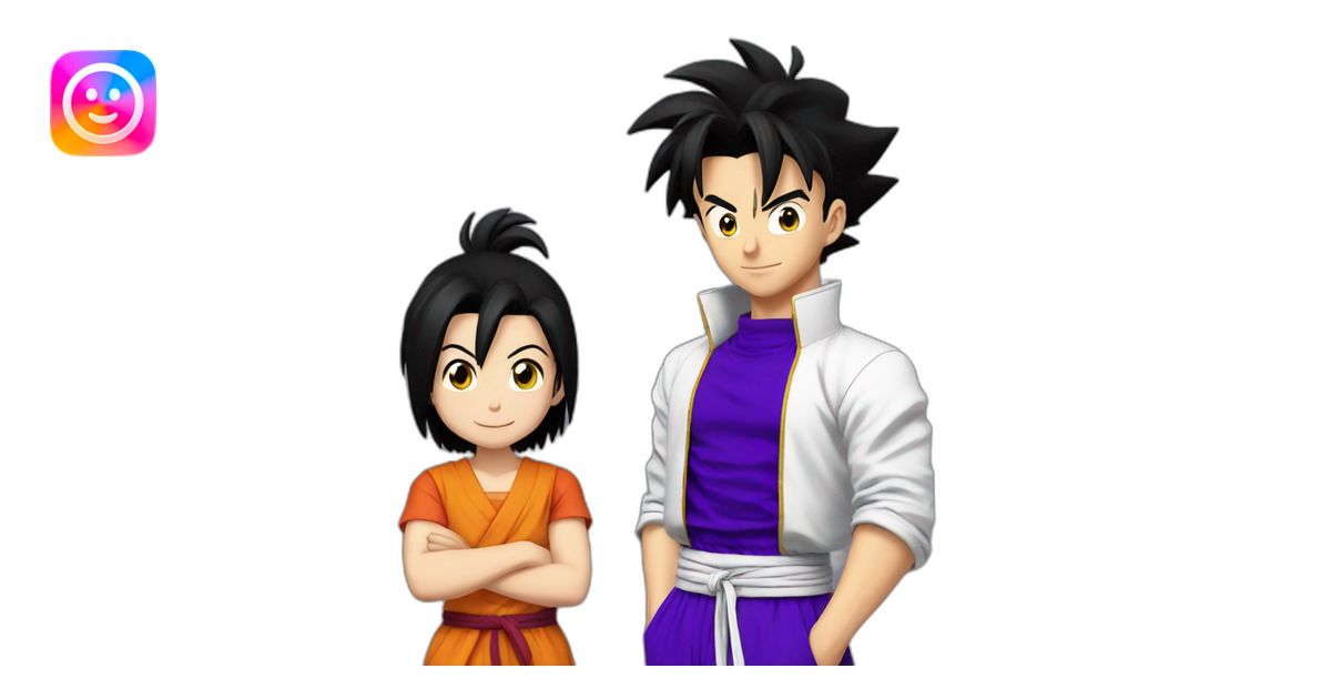 gohan with videl emoji | AI Emoji Generator