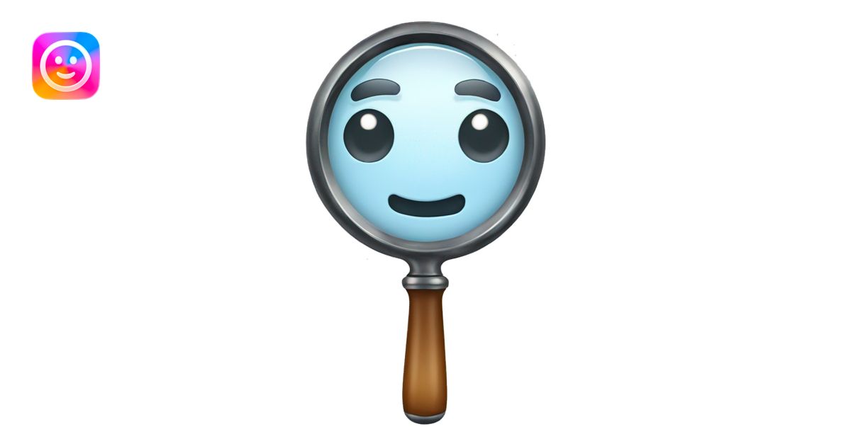 Magnifying glass emoji | AI Emoji Generator