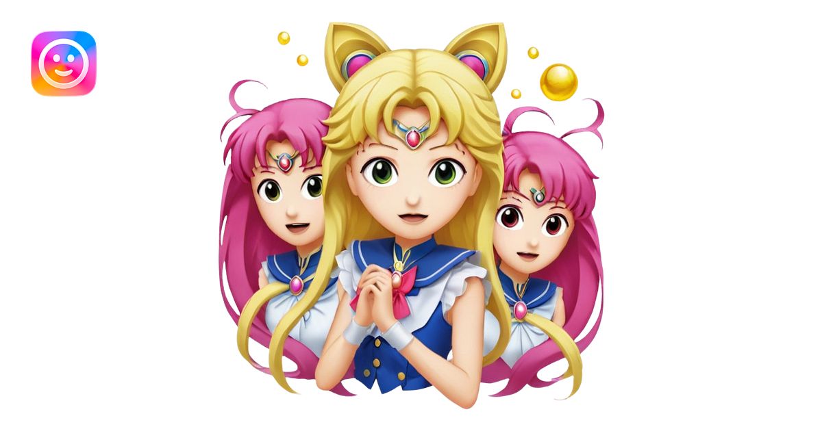 Icon for Anime: vibrant, dynamic scene with heros from Bishoujo Senshi ...