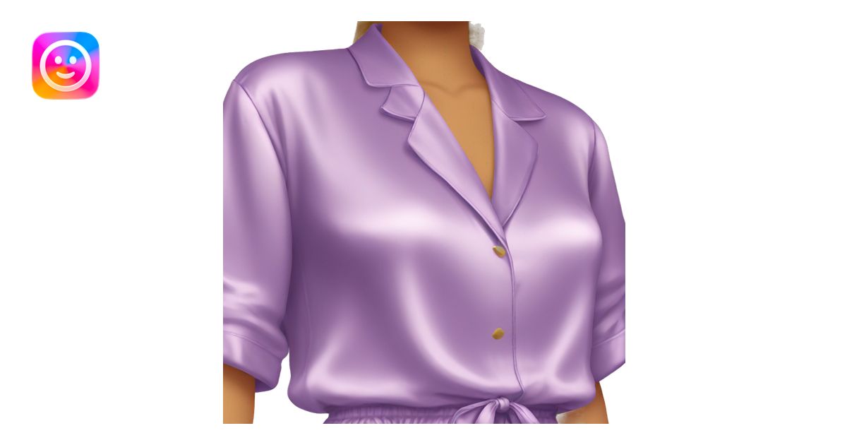 Light purple silk pajamas set emoji | AI Emoji Generator