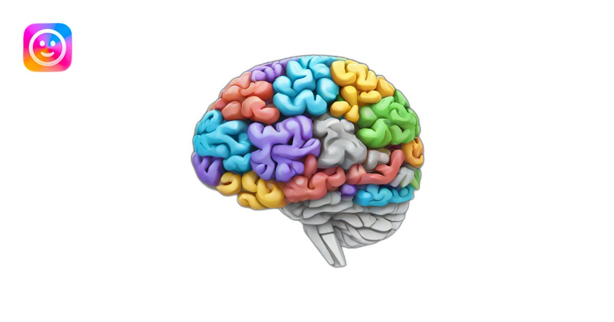 Brain made of software apps emoji | AI Emoji Generator