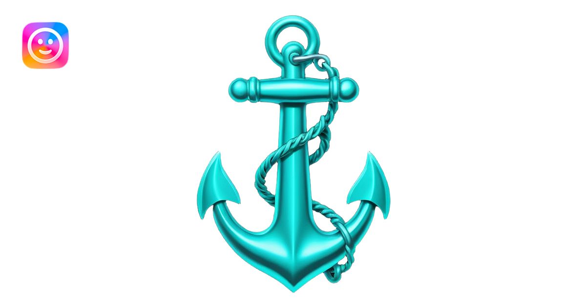 A neon cyberpunk anchor emoji | AI Emoji Generator
