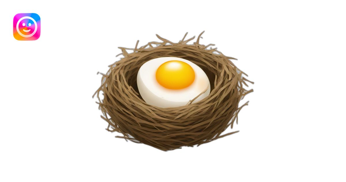 egg in nest emoji | AI Emoji Generator