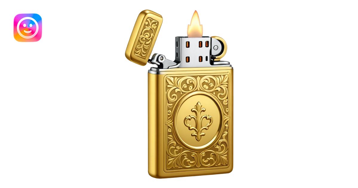 Vintage gold lighter from the Lighter and Princess drama, cinematic ...