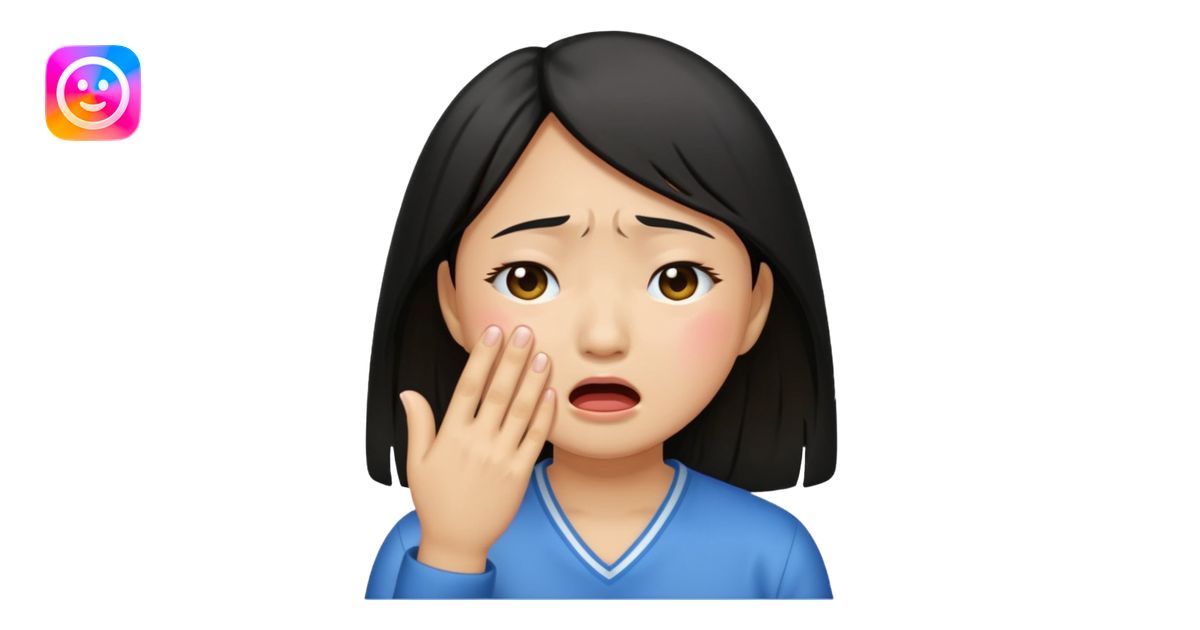 Asian girl crying emoji | AI Emoji Generator