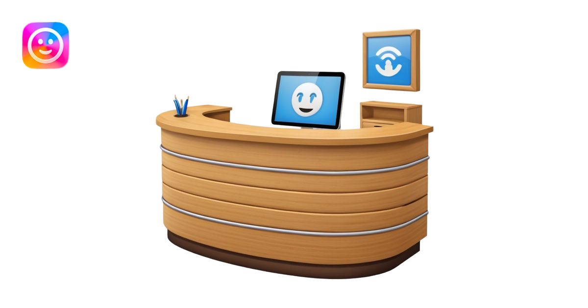 Reception desk emoji | AI Emoji Generator