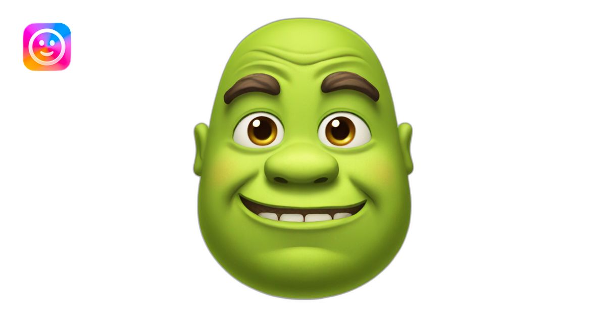 shrek with mustaches emoji | AI Emoji Generator