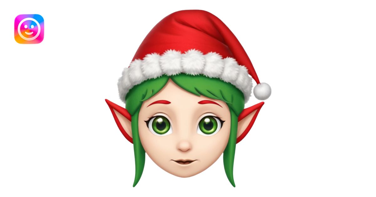 christmas elf head emoji | AI Emoji Generator
